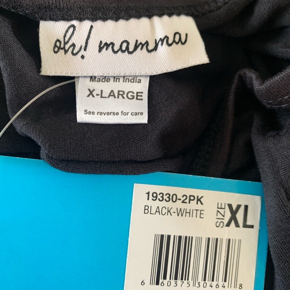Oh! Mamma | Tops | Oh Mamma Classic Black And White Tee Xl | Poshmark